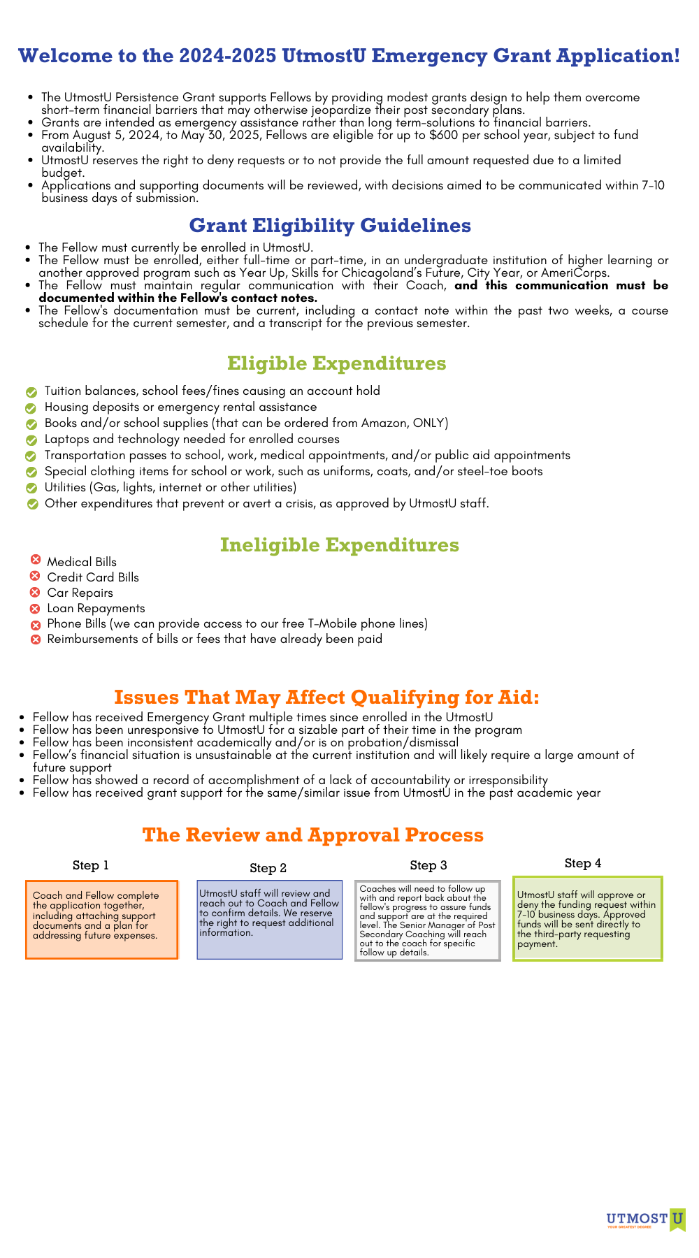 UtmostU Emergency Grant Application (2024-2025)